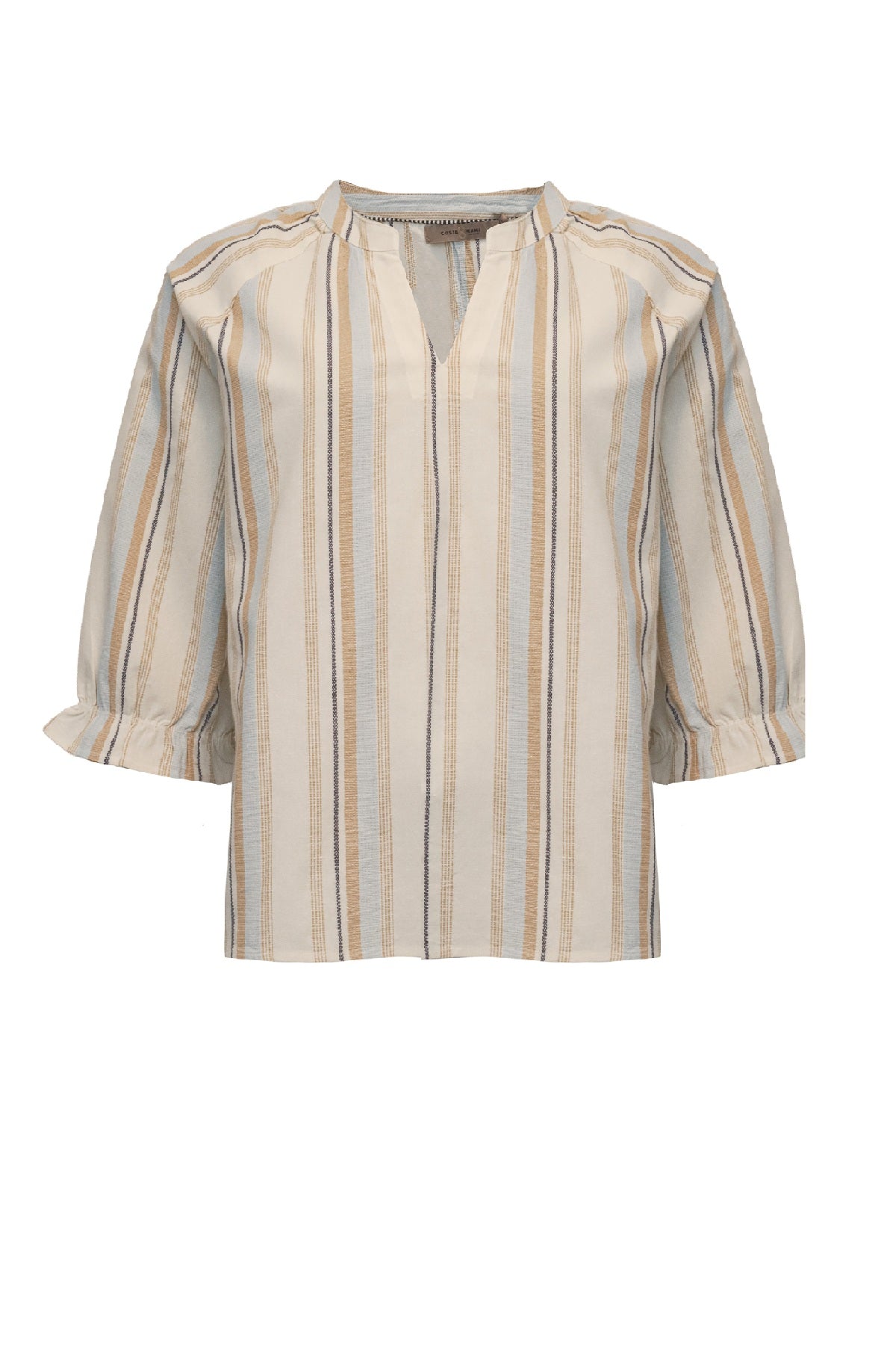 Costamani Addie Blouse, Blue/Sand Stripe