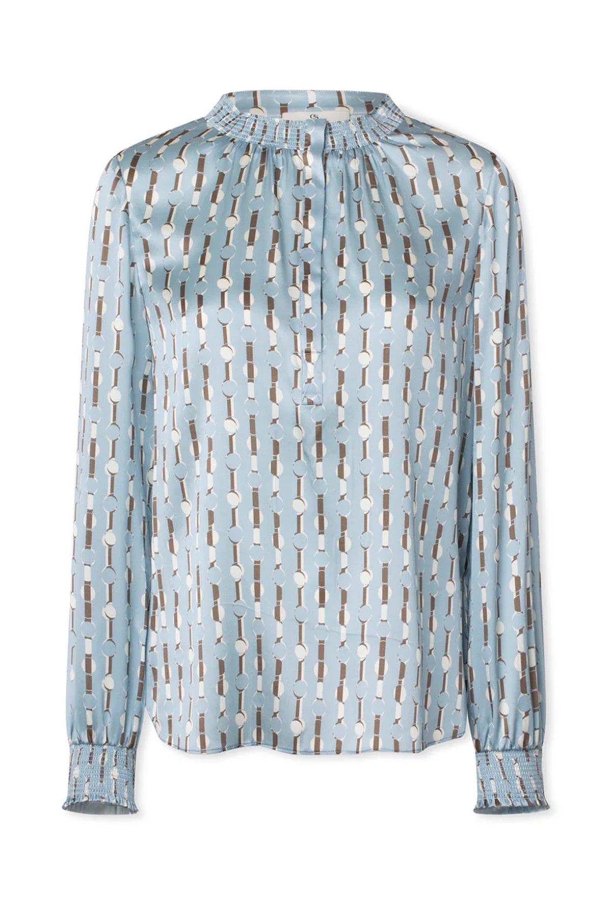 Charlotte Sparre Smock Neck 3209, Lia Blue