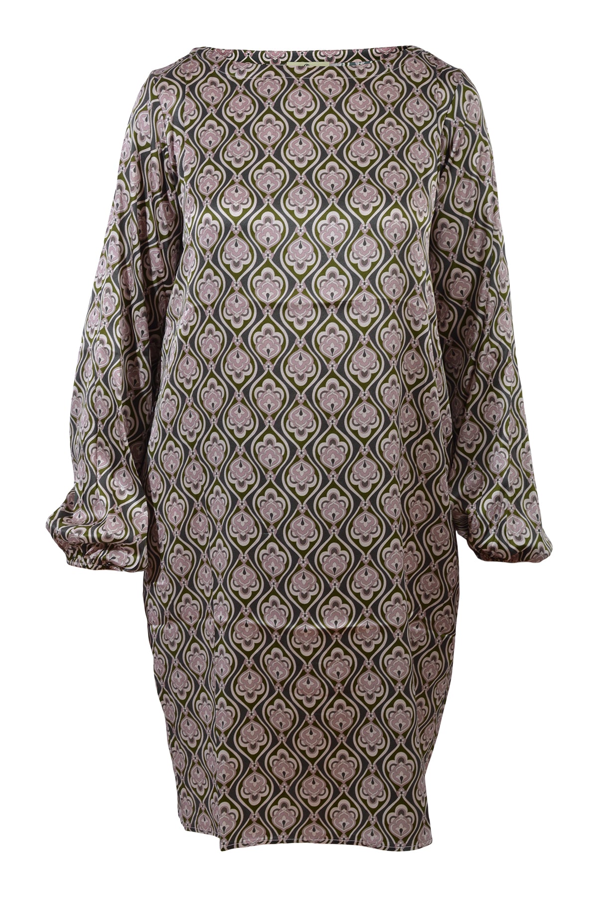 Charlotte Sparre Boat Neck Dress 3020, Carmine Green